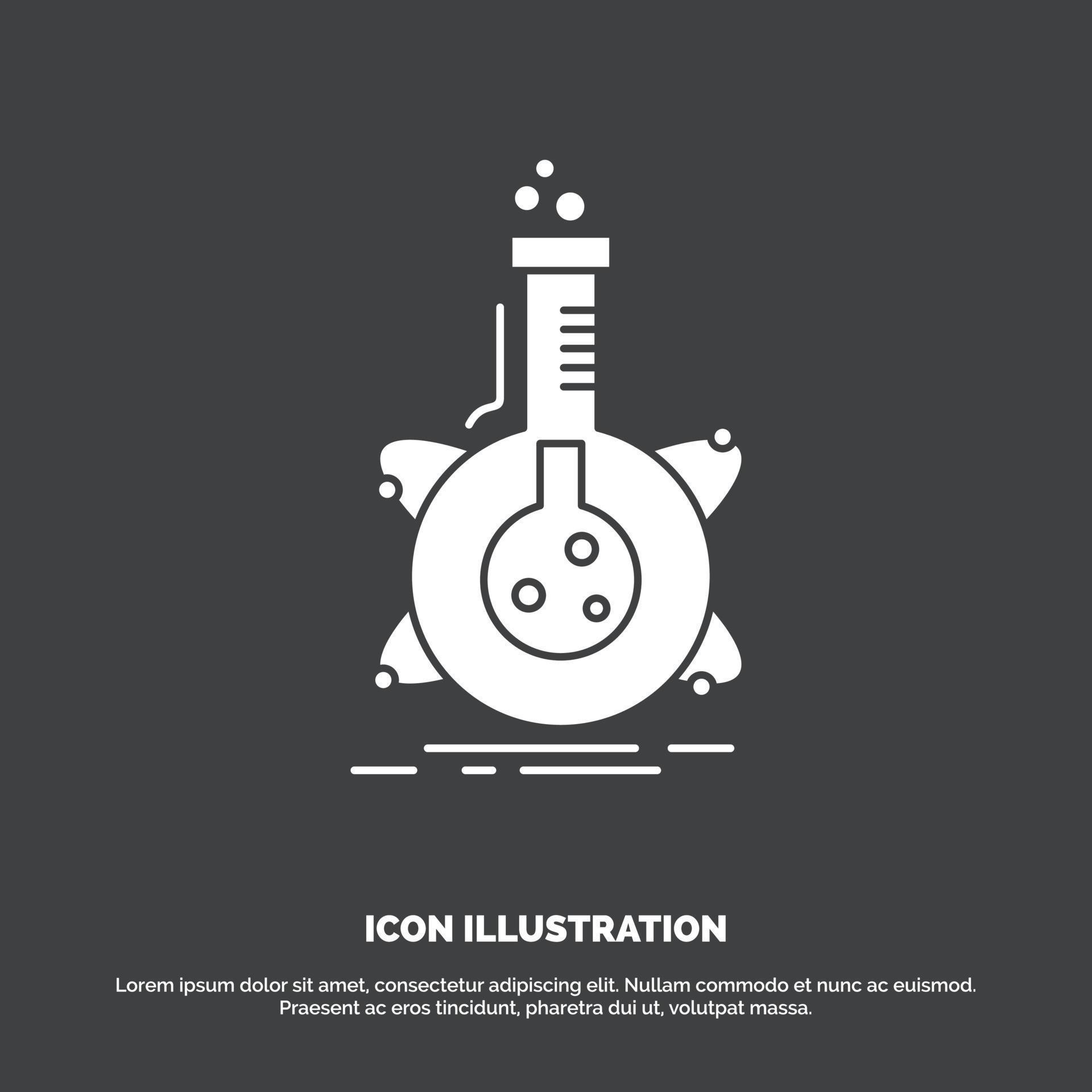 Research Laboratory Flask Tube Development Icon Glyph Vector Symbol For Ui And Ux Website