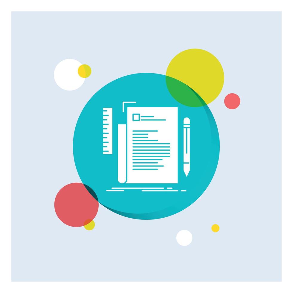 Code Coding File Programming Script White Glyph Icon Colorful Circle Background 13016897