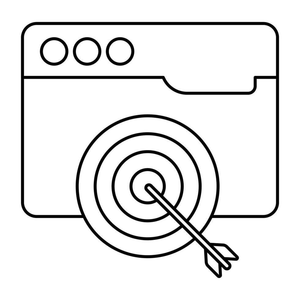 Conceptual flat design icon of online target 13018744 Vector Art at ...