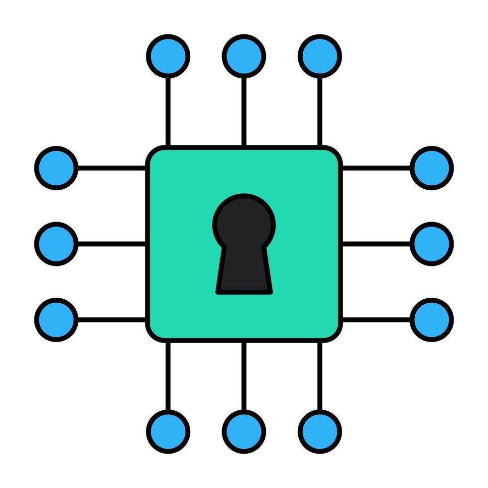 A Perfect Design Vector Of Secure Microchip 13018871 Vector Art At Vecteezy