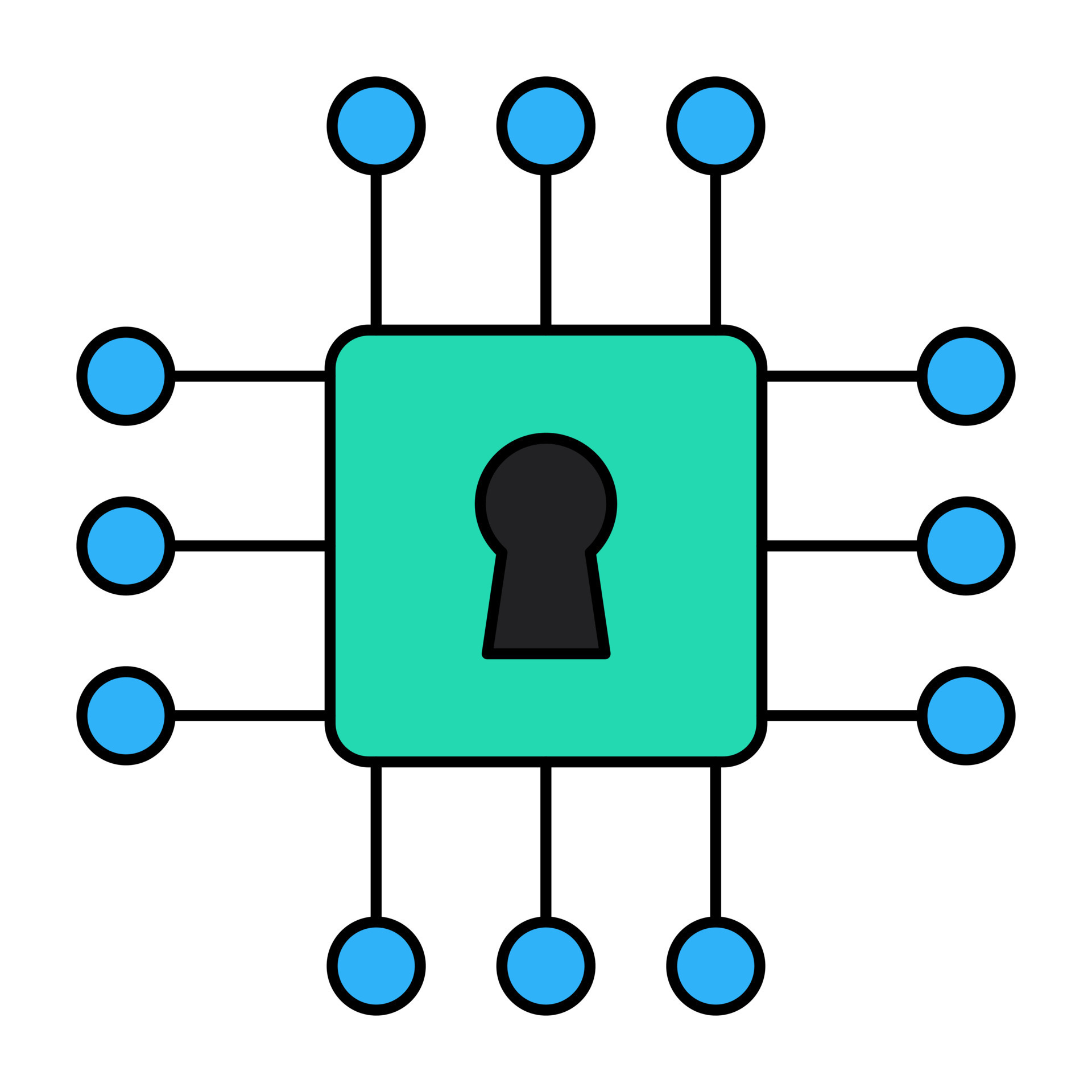 A Perfect Design Vector Of Secure Microchip 13018871 Vector Art At Vecteezy