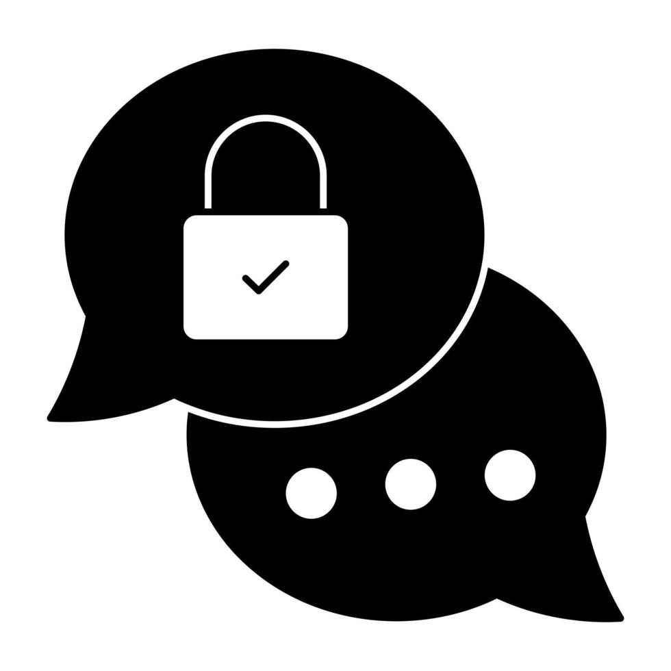 Trendy Vector Design Of Encrypted Chat 13018885 Vector Art At Vecteezy