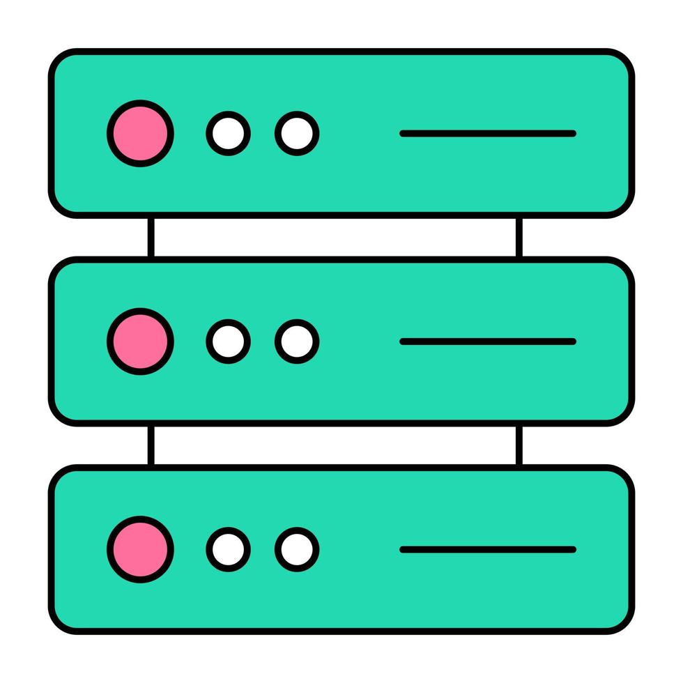 An Icon Design Of Data Server Rack 13018904 Vector Art At Vecteezy