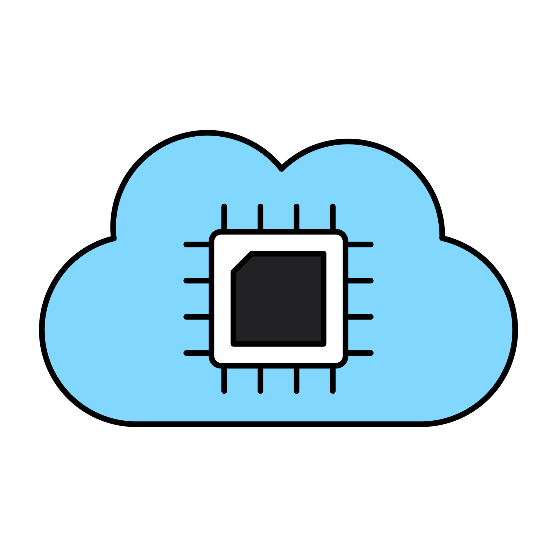 A Perfect Design Vector Of Cloud Microchip 13018920 Vector Art At Vecteezy