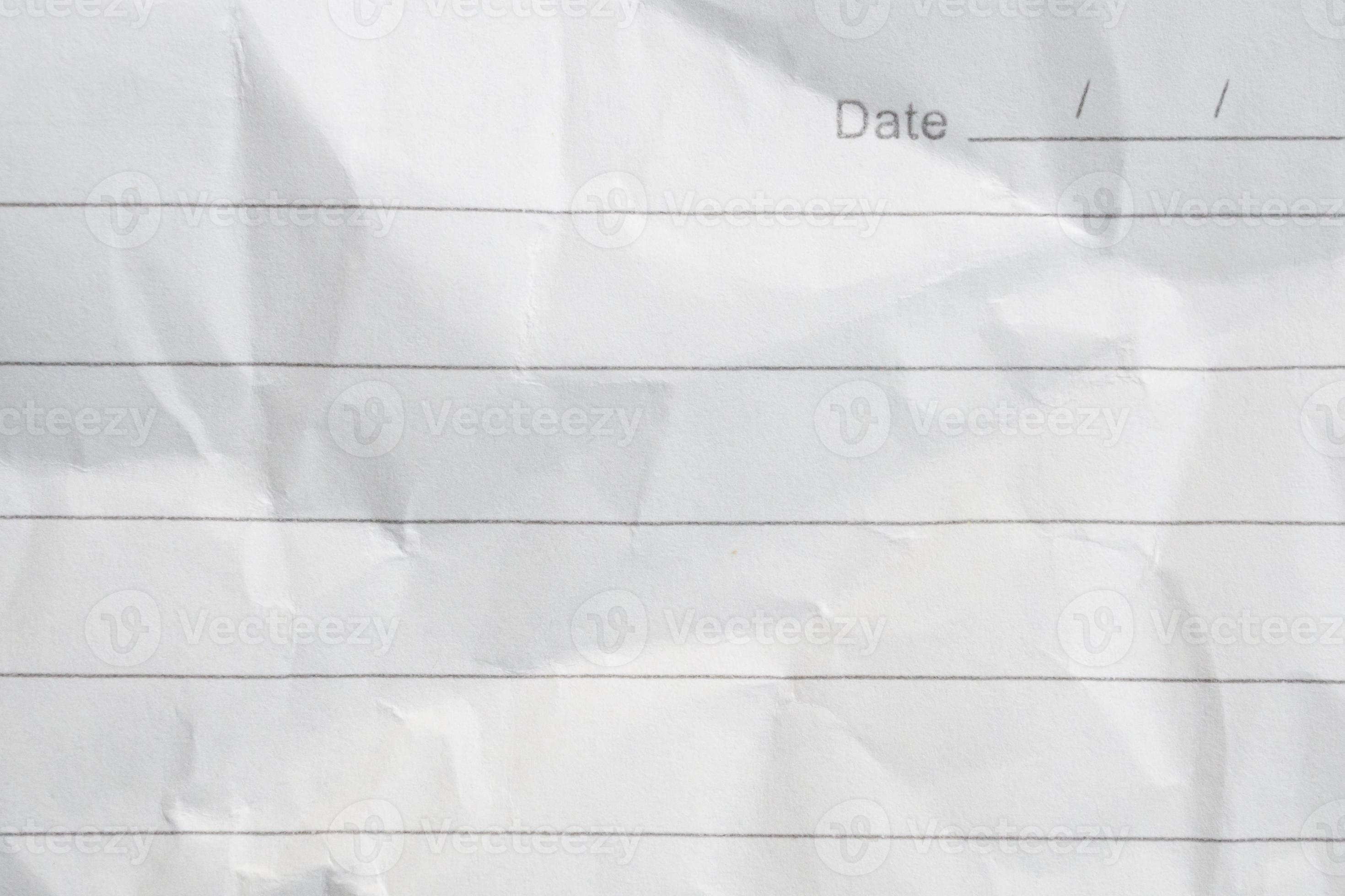 Blank crumpled lined notebook paper texture background 13019114 Stock ...