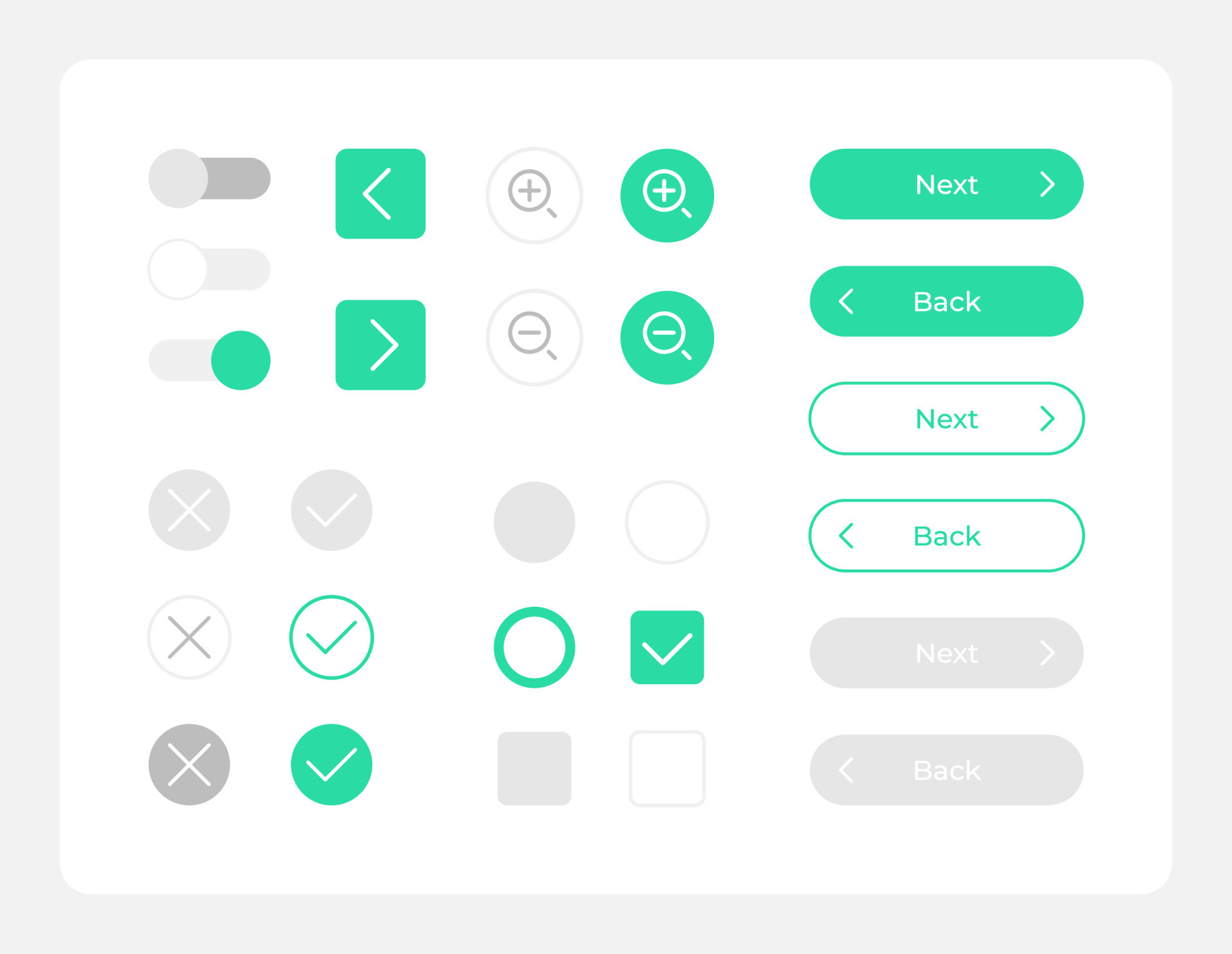 Personal Account Navigation Ui Elements Kit Isolated Vector Components Flat Navigation Menus