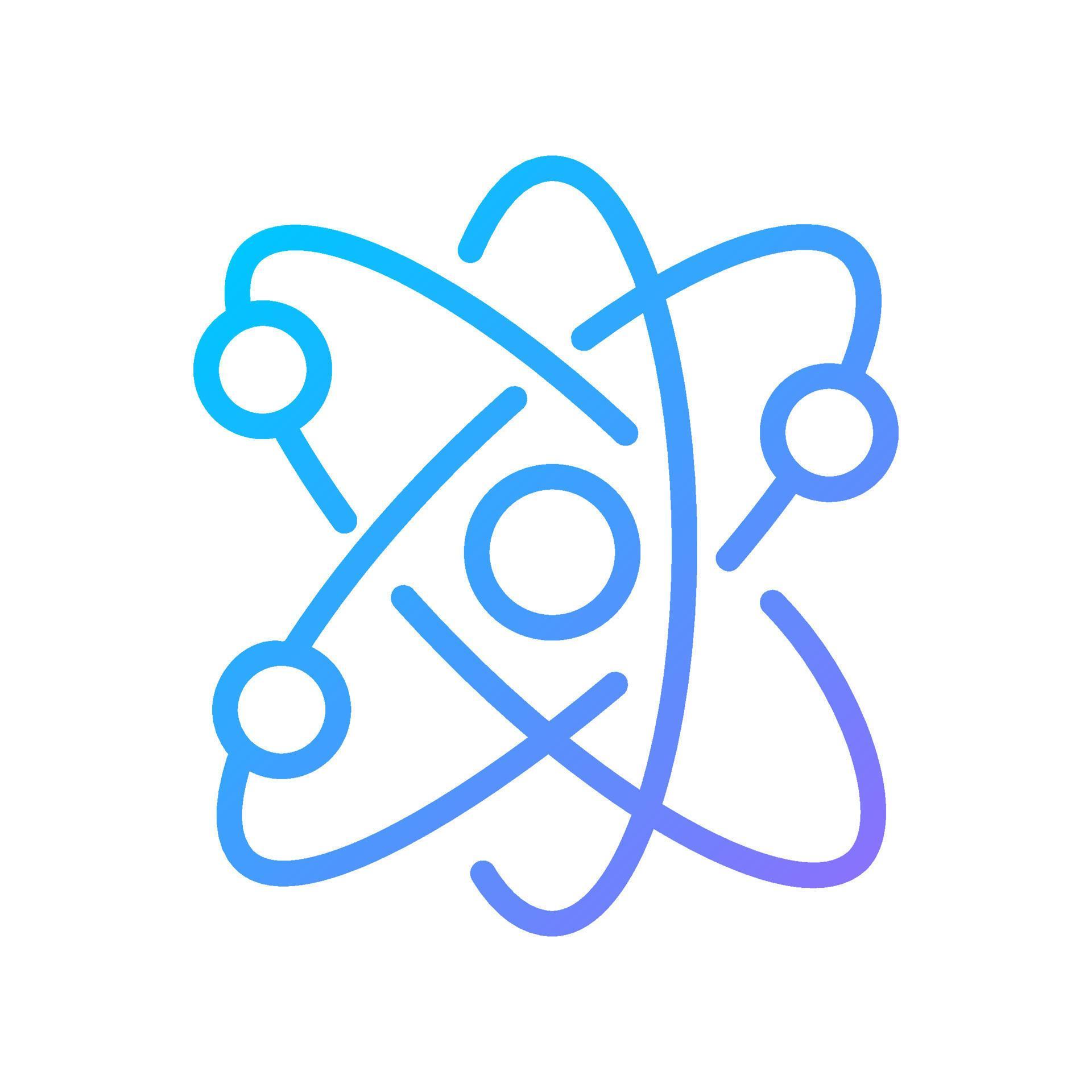 Atom Structure Pixel Perfect Gradient Linear Vector Icon Smallest