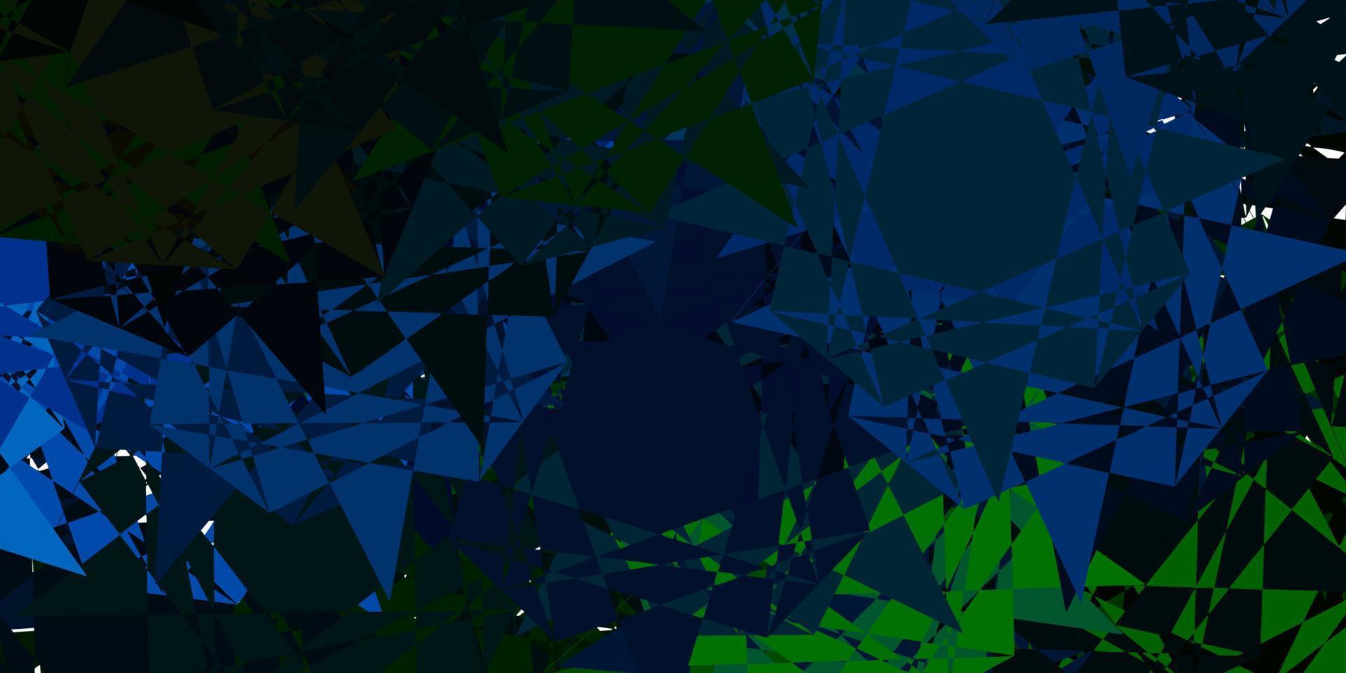 Dark Blue Green Vector Background With Polygonal Forms 13019734