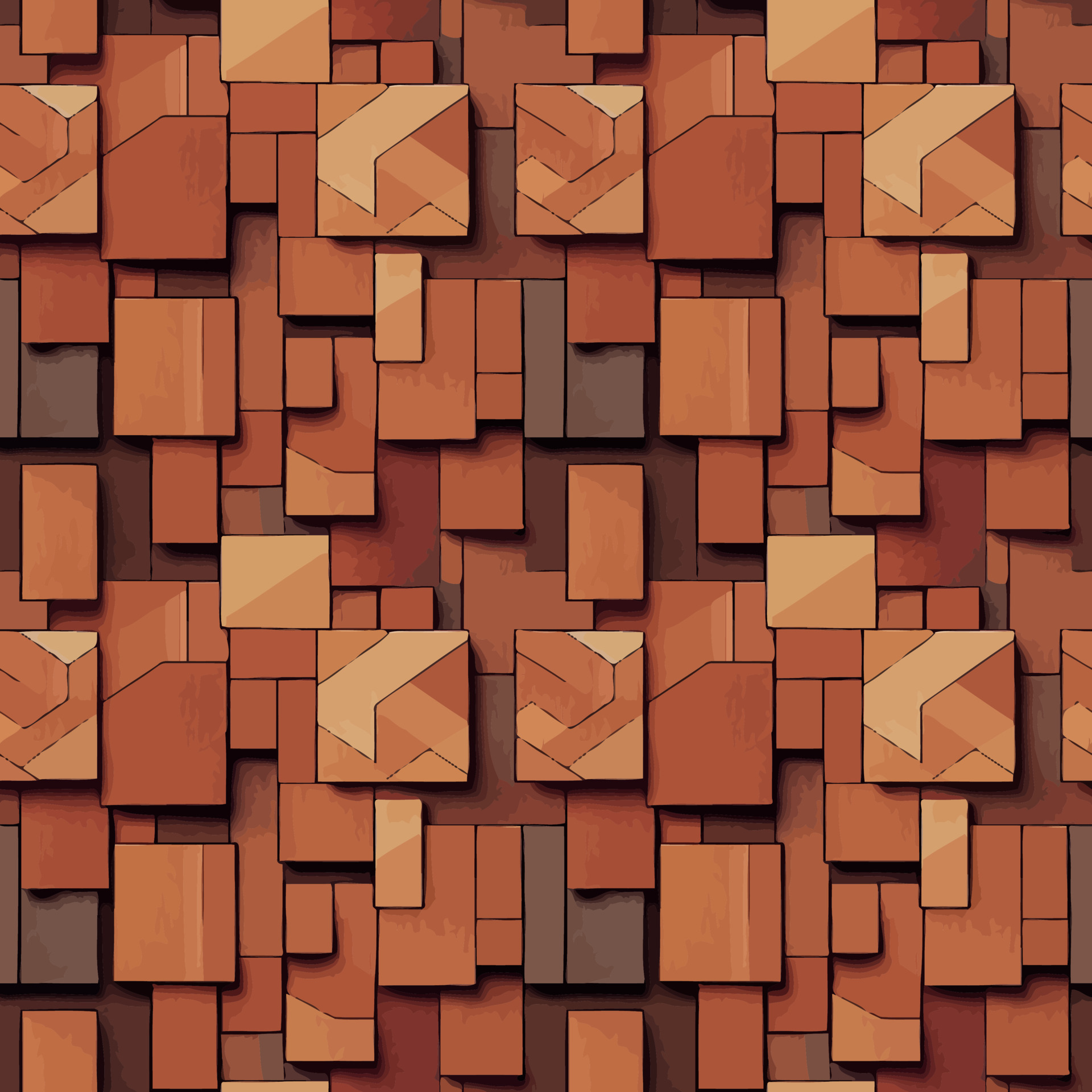 Vector graphic of random abstract square wood block seamless tile ... Vector graphic of random abstract square wood block seamless tile ...