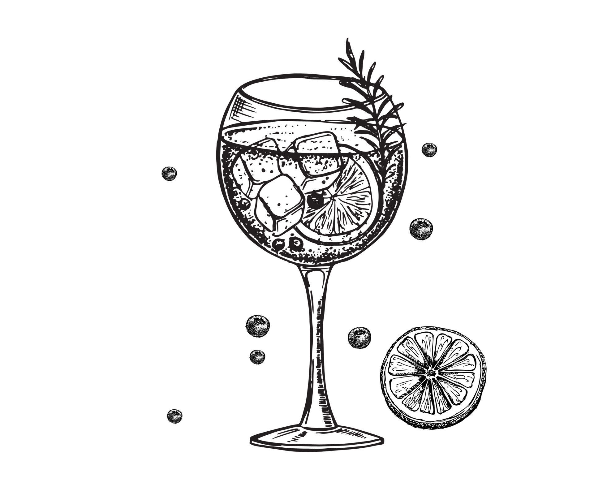 Cocktail Menu Design Template Alcoholic Cocktails Hand Drawn 13020466