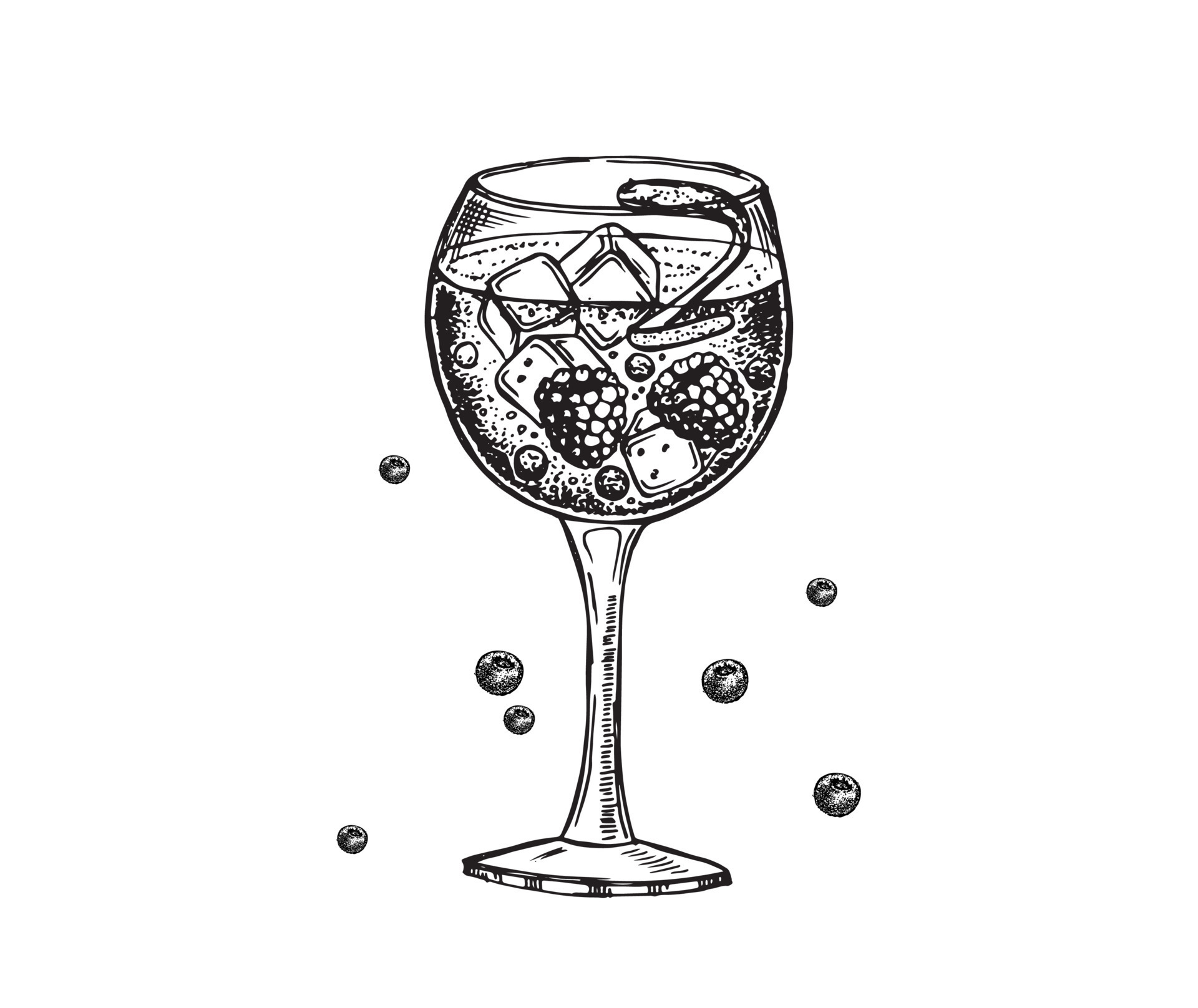Cocktail Menu Design Template Alcoholic Cocktails Hand Drawn 13020476