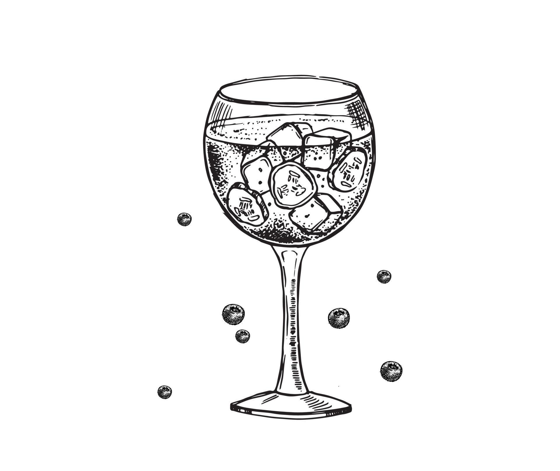 Cocktail Menu Design Template Alcoholic Cocktails Hand Drawn 13020513