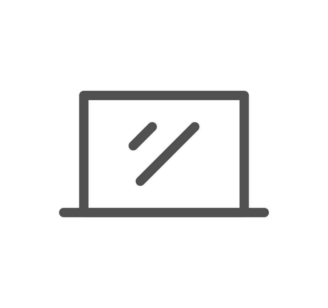 Monitor Icon Outline And Linear Vector 13021179 Vector Art At Vecteezy