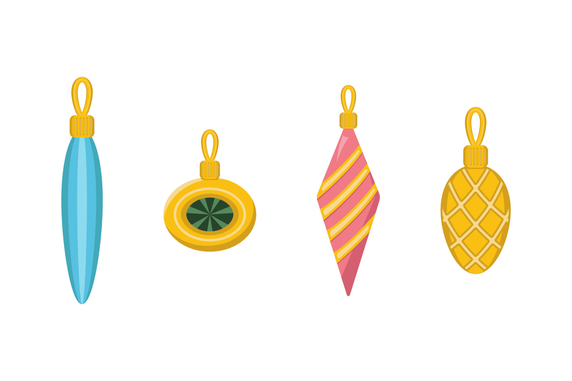 A set of Christmas decorations. vector illustration 13021619 Vector Art ...