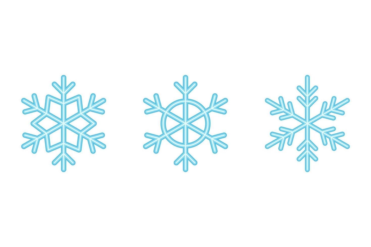 Set of three simple snowflakes. vector illustration 13021621 Vector Art ...