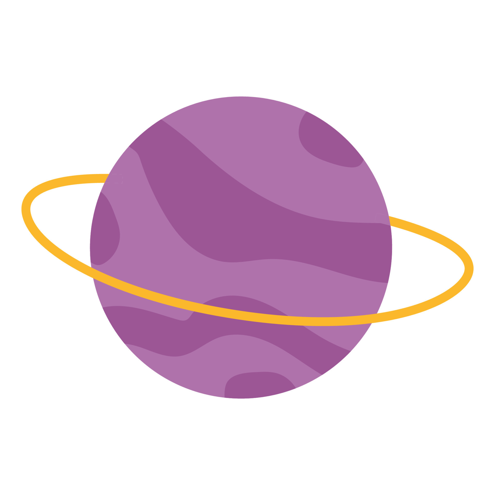 Purple Planet With A Ring On A White Background Vector Illustration In