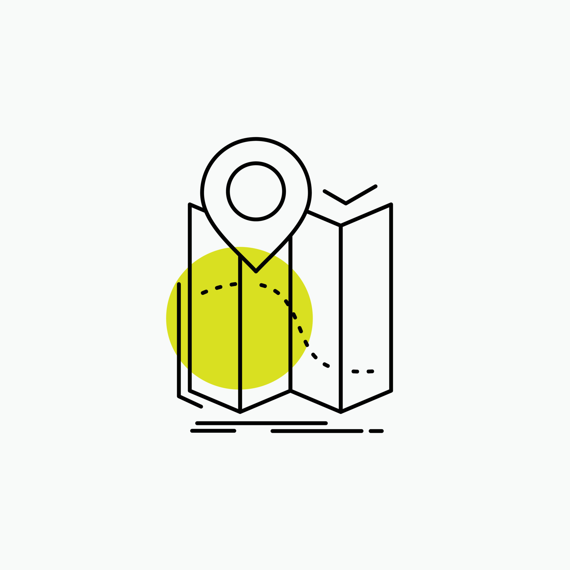 Gps Location Map Navigation Route Line Icon 13023870 Vector Art At
