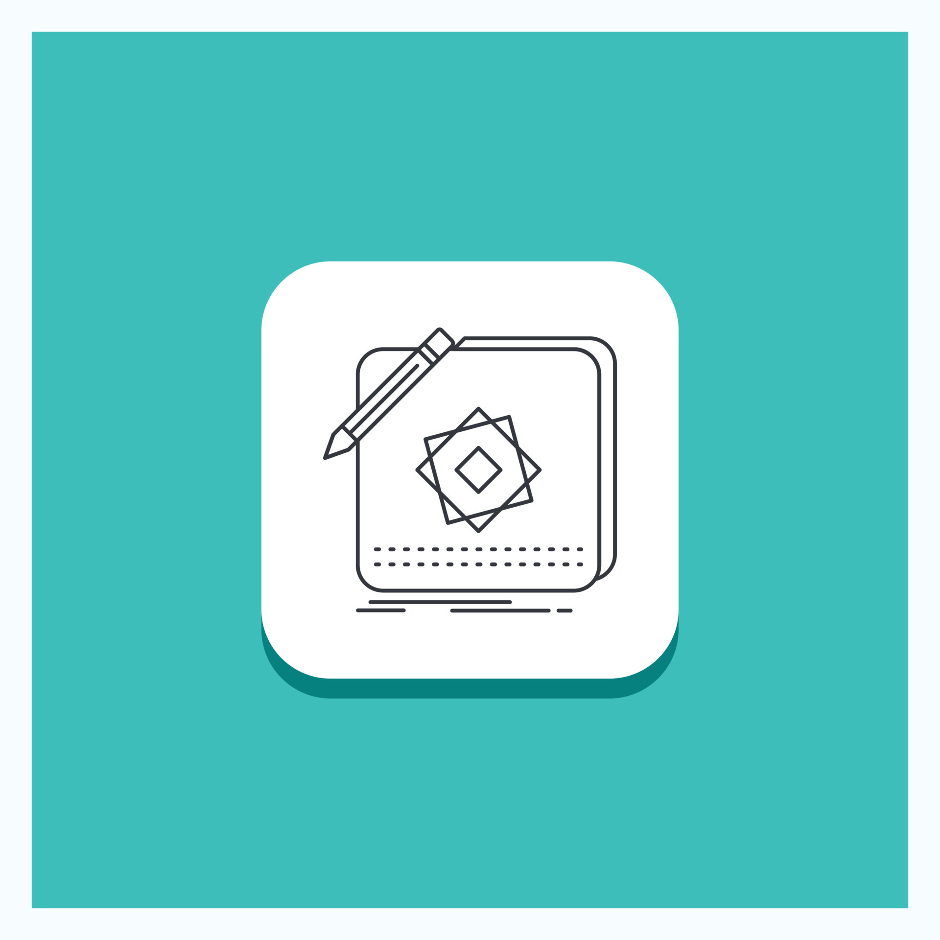 Round Button for Design. App. Logo. Application. Design Line icon ...