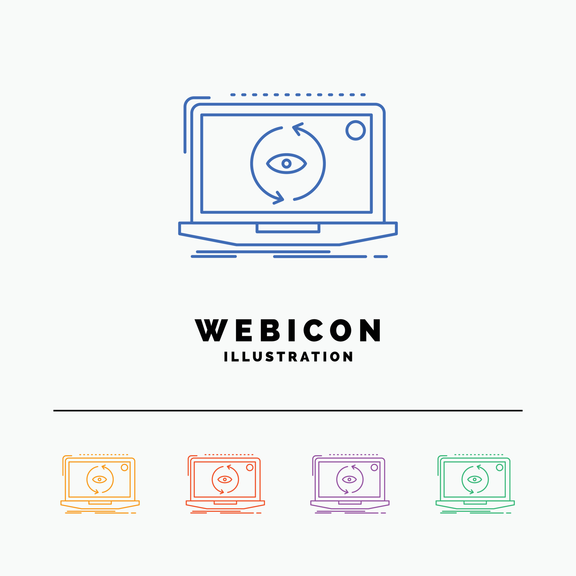 App Application New Software Update 5 Color Line Web Icon Template Isolated On White Vector