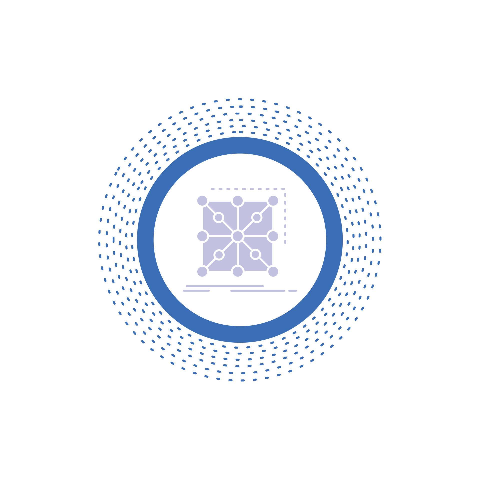 Data Framework App Cluster Complex Glyph Icon Vector Isolated