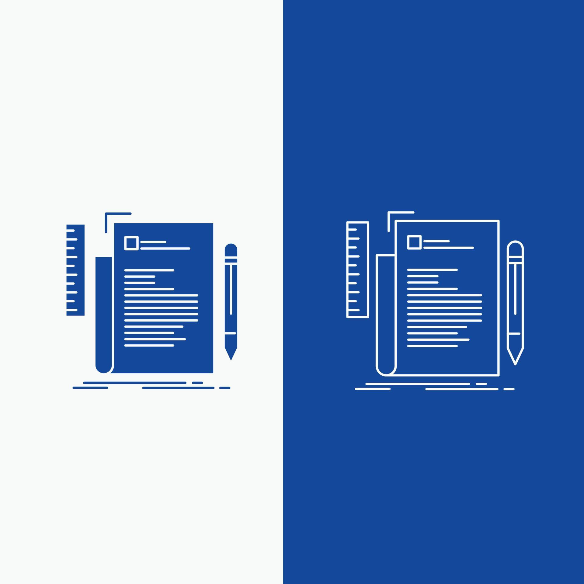 Code Coding File Programming Script Line And Glyph Web Button In Blue Color Vertical Banner