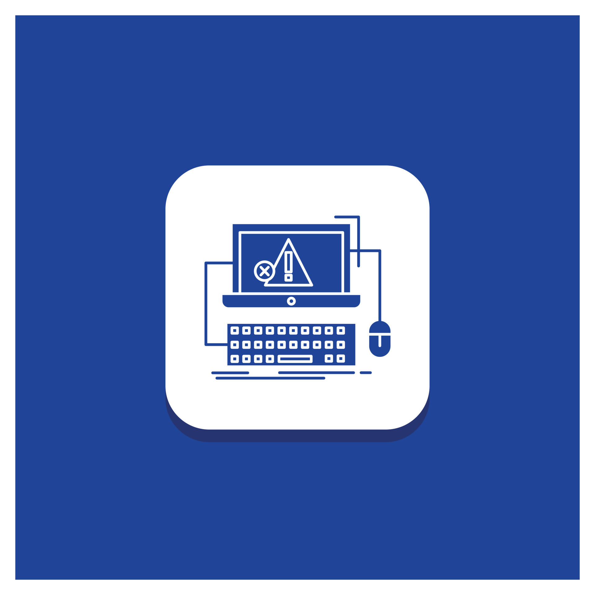 Blue Round Button for Computer. crash. error. failure. system Glyph icon 13024573 Vector Art at ...