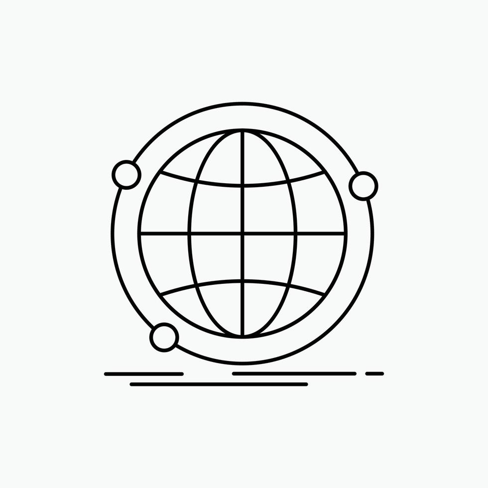 Data. global. internet. network. web Line Icon. Vector isolated illustration 13024648 Vector Art ...