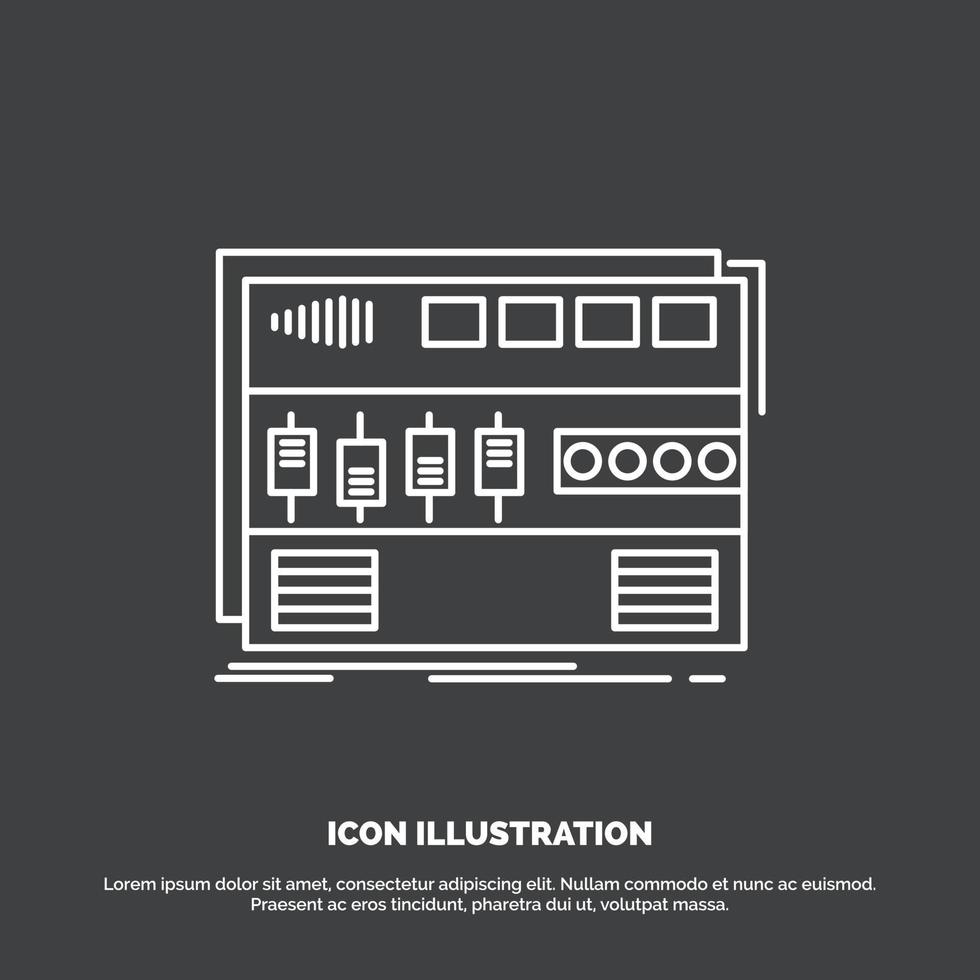 Audio. mastering. module. rackmount. sound Icon. Line vector symbol for ... Audio. mastering. module. rackmount. sound Icon. Line vector symbol for ...