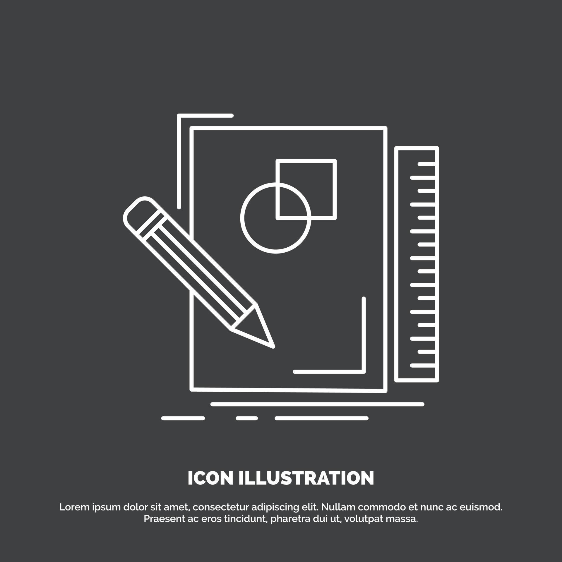 Sketch Sketching Design Draw Geometry Icon Line Vector Symbol For Ui And Ux Website Or