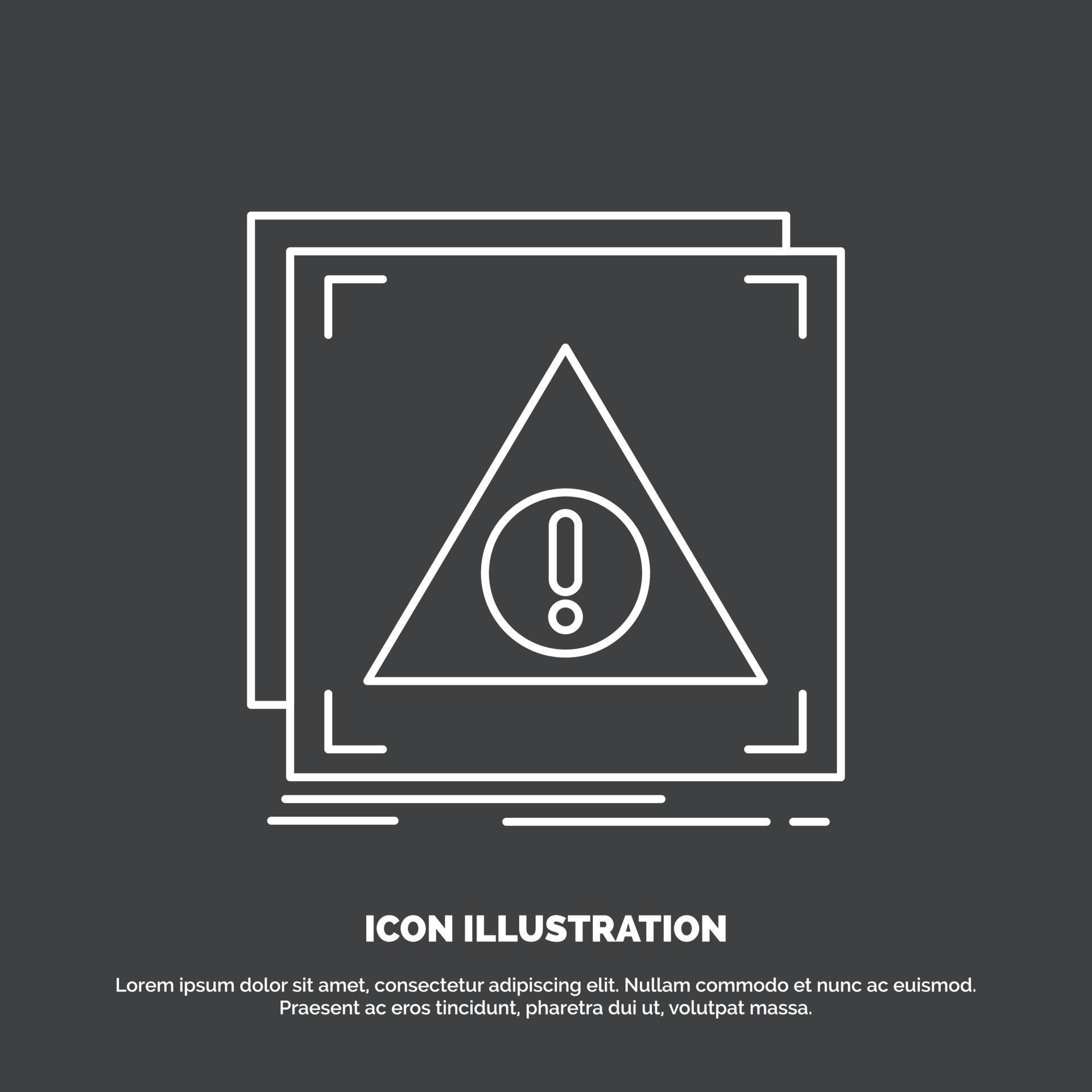 Error Application Denied Server Alert Icon Line Vector Symbol For Ui And Ux Website Or