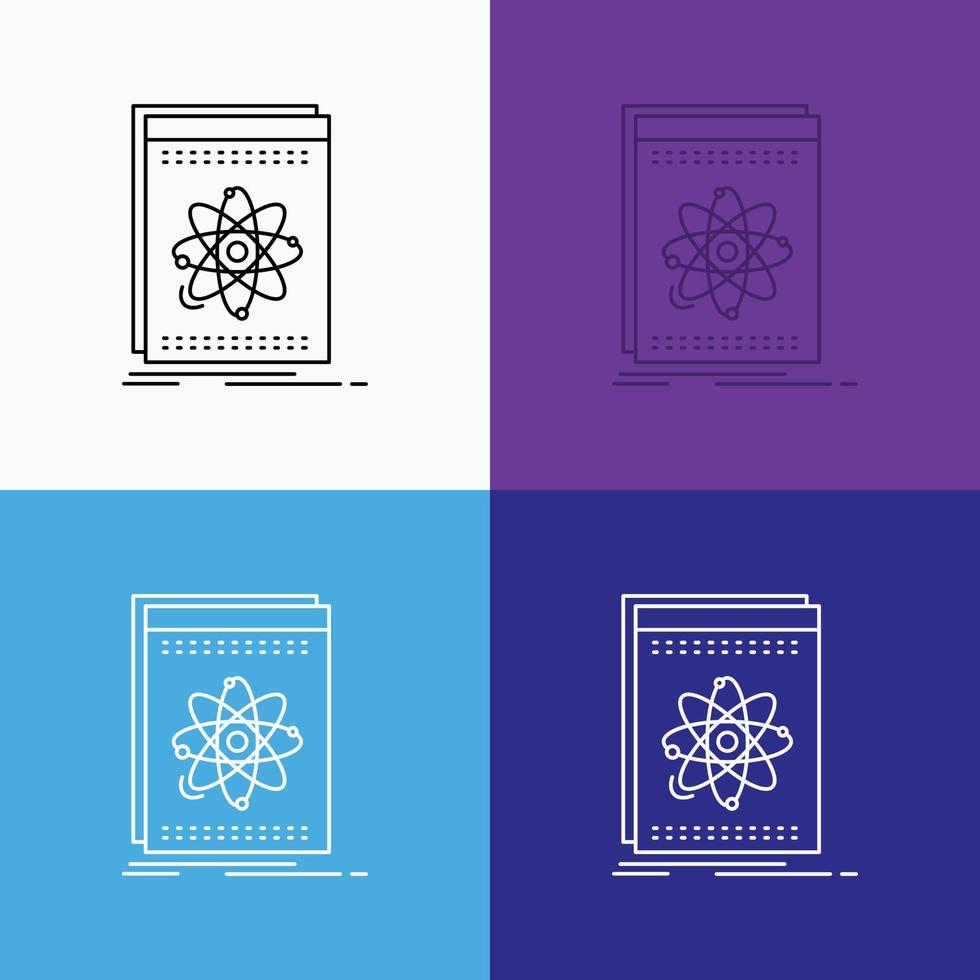 Api Application Developer Platform Science Icon Over Various Background Line Style Design