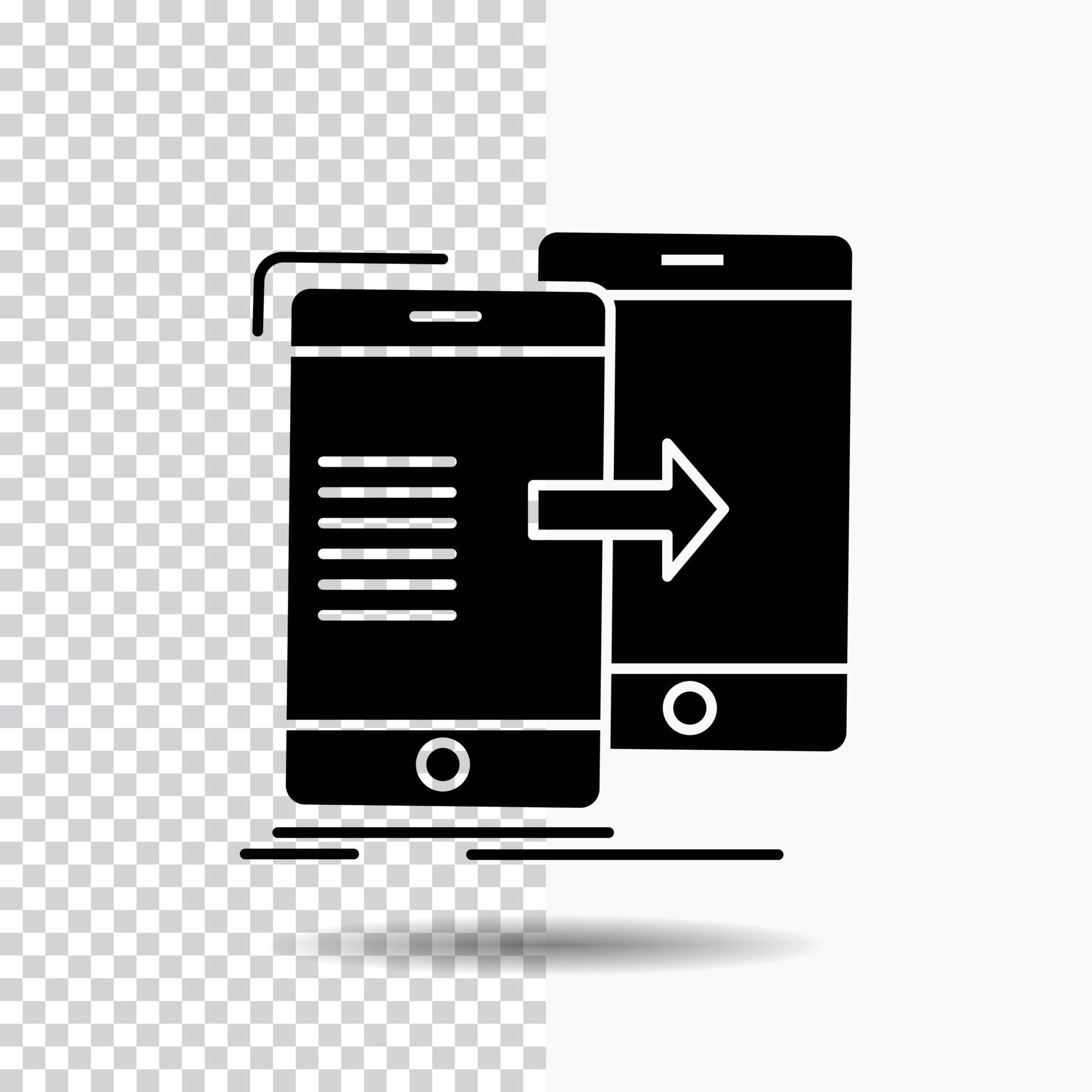 data. Sharing. sync. synchronization. syncing Glyph Icon on Transparent ...