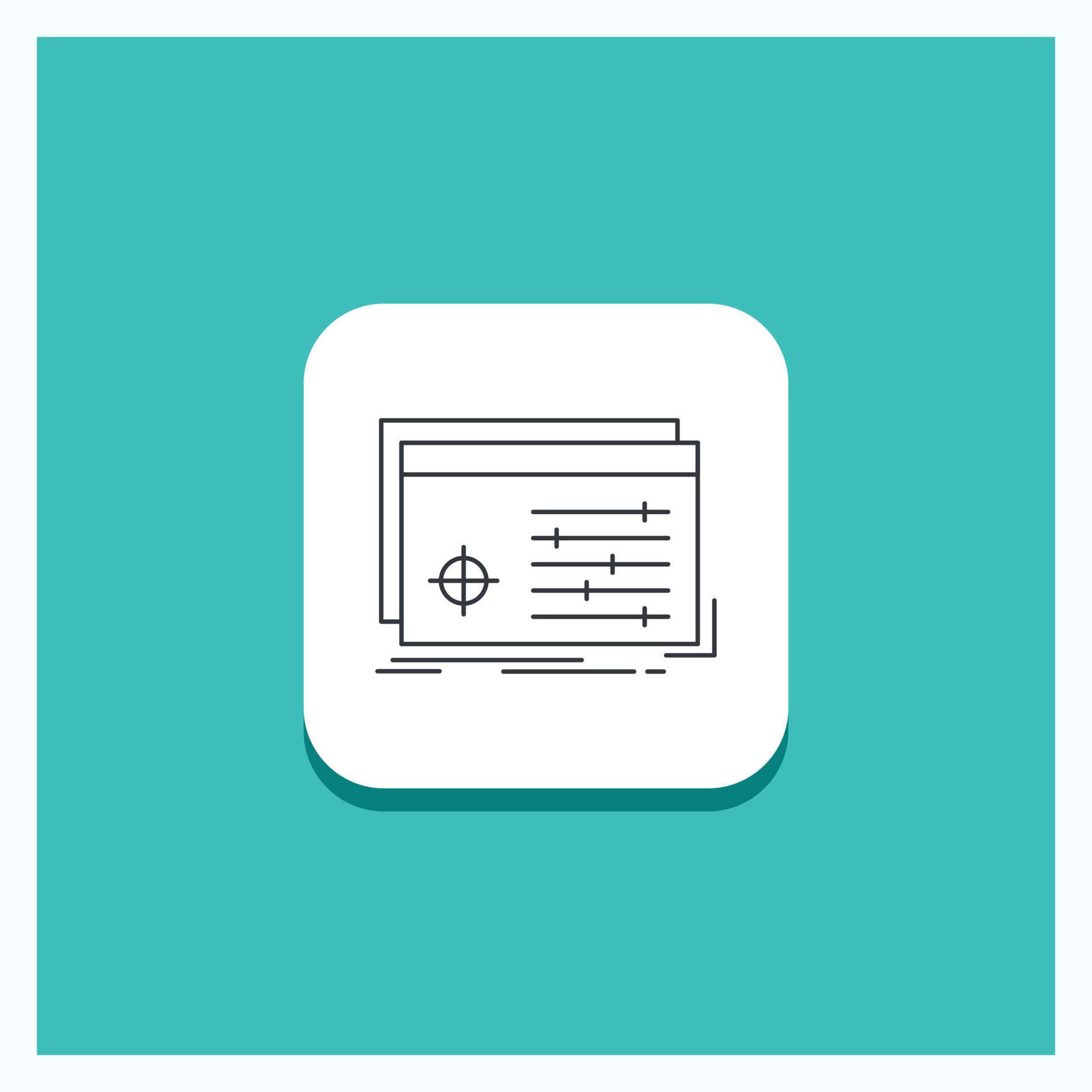 Round Button For File Object Processing Settings Software Line Icon