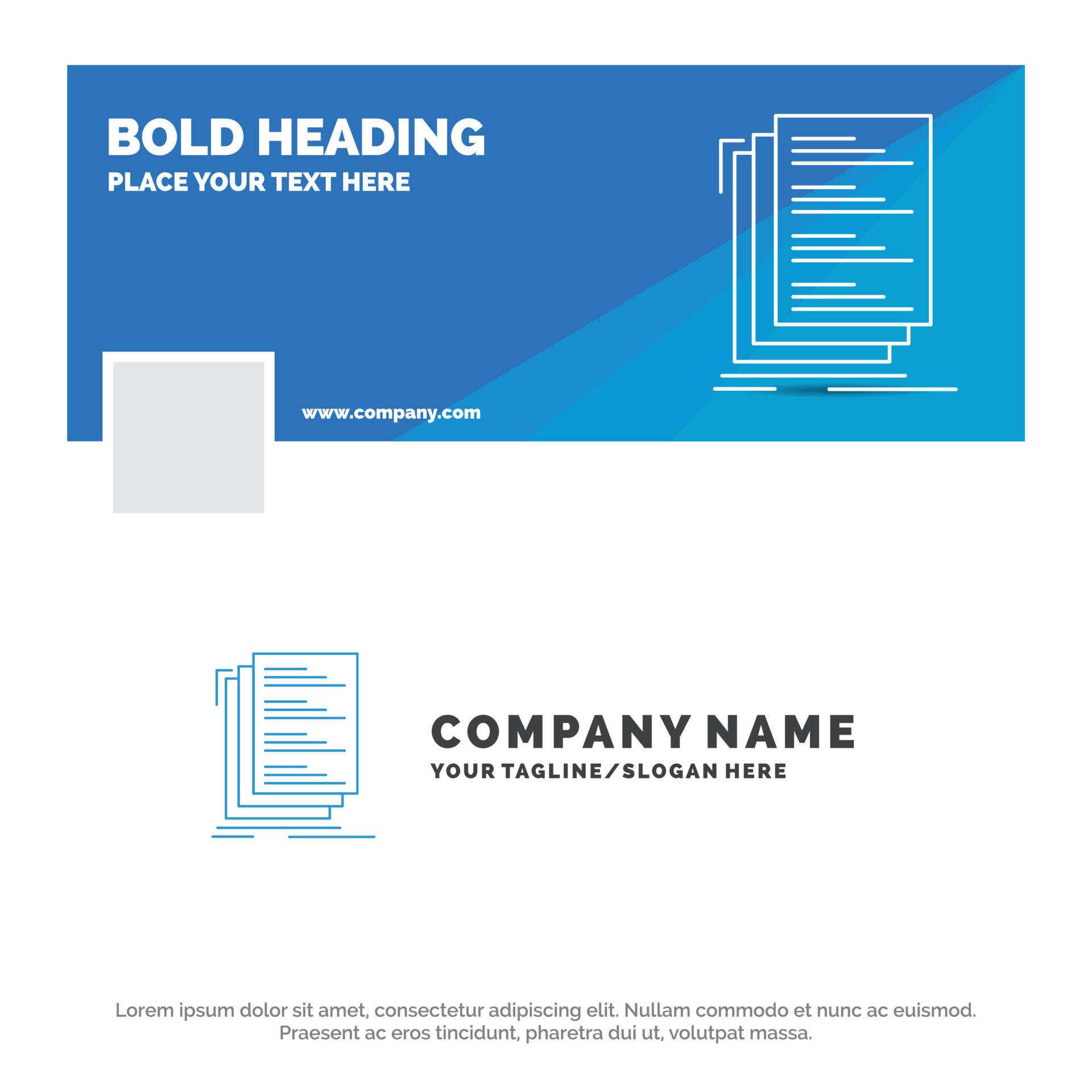 Blue Business Logo Template For Code Coding Compile Files List