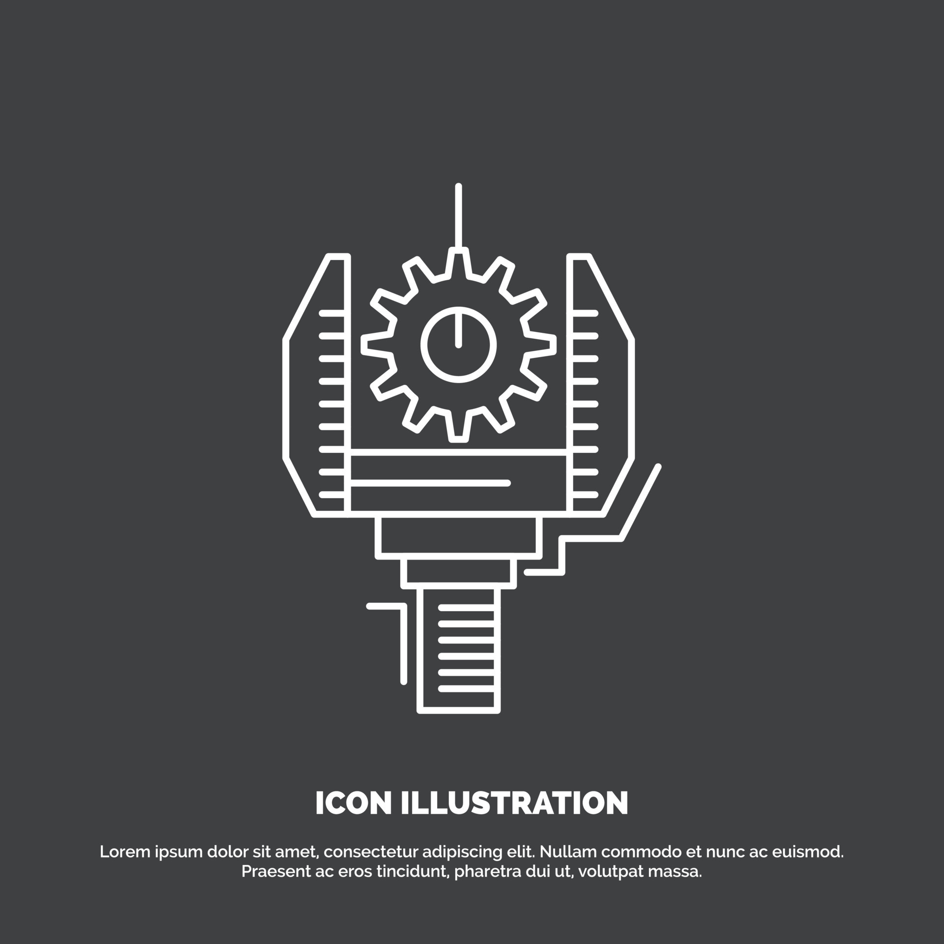 Automation Industry Machine Production Robotics Icon Line Vector Symbol For Ui And Ux