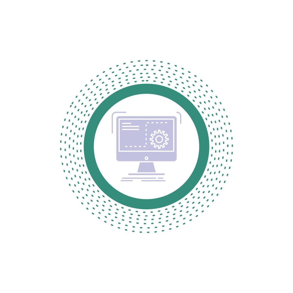 Command. computer. function. process. progress Glyph Icon. Vector isolated illustration 13025507 ...