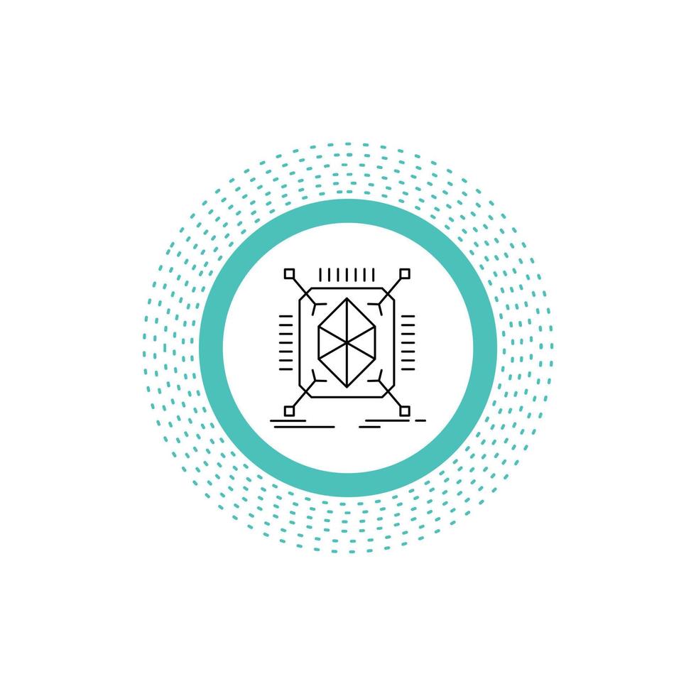 Object Prototyping Rapid Structure 3d Line Icon Vector Isolated