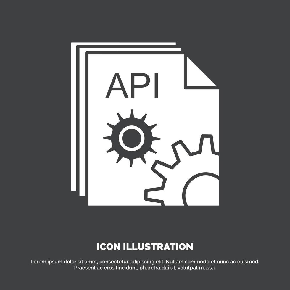 Api App Coding Developer Software Icon Glyph Vector Symbol For Ui And Ux Website Or Mobile