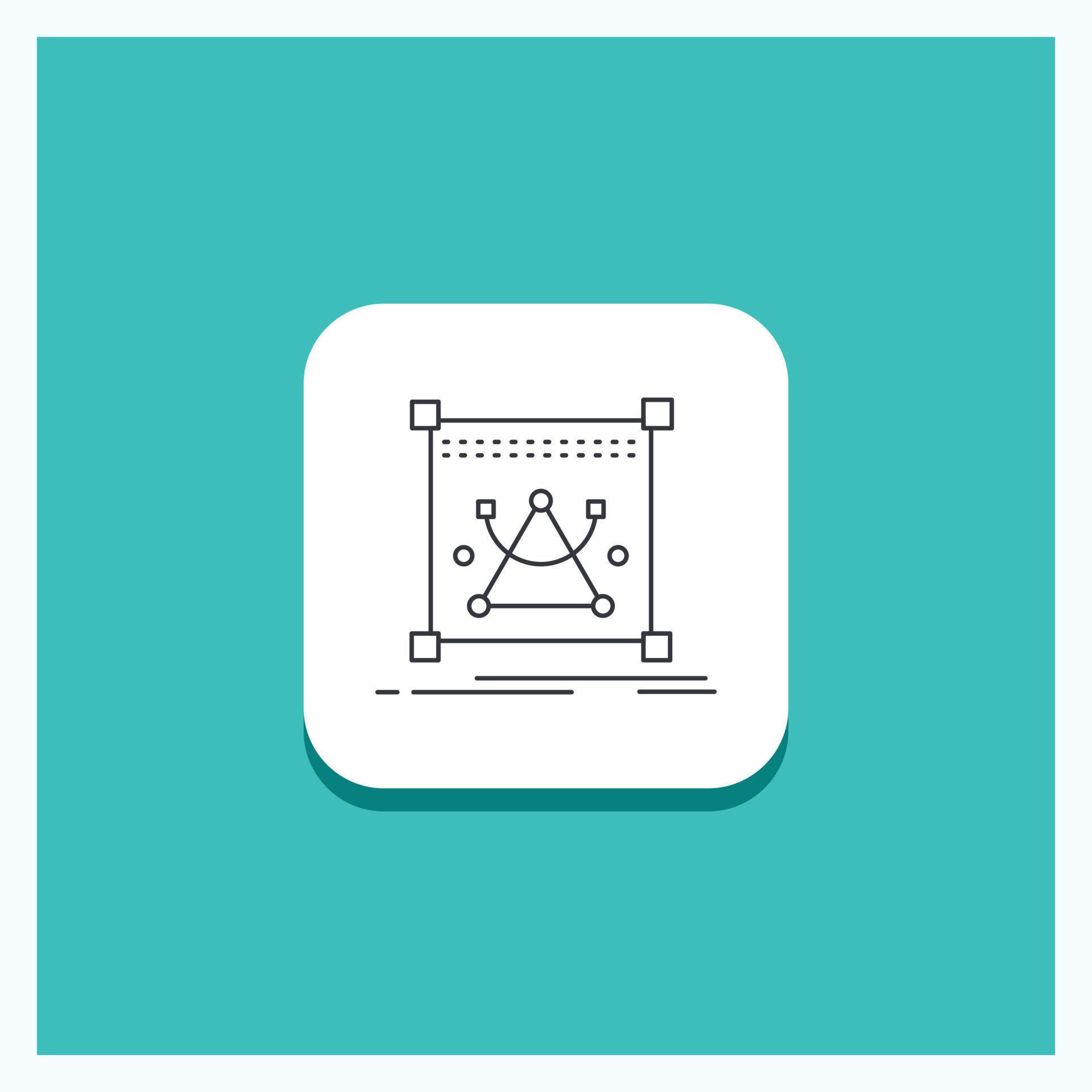 Round Button For 3d Edit Editing Object Resize Line Icon Turquoise