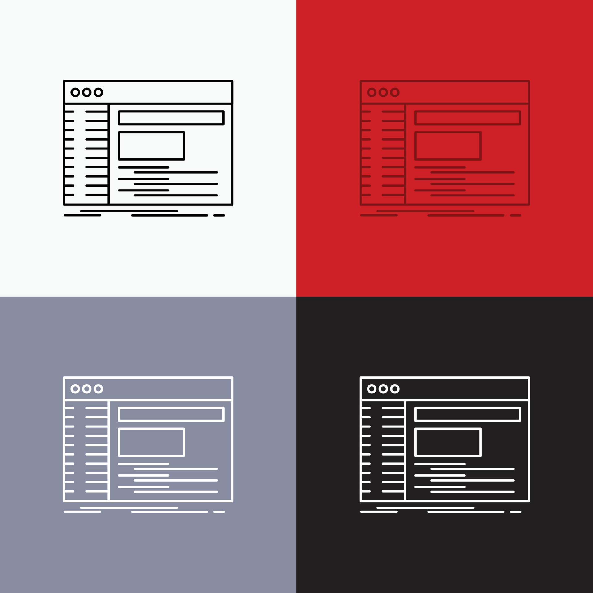 Admin Console Panel Root Software Icon Over Various Background Line Style Design Designed