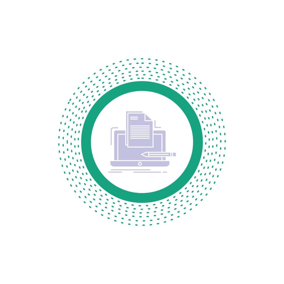 Coder Coding Computer List Paper Glyph Icon Vector Isolated Illustration 13025705 Vector