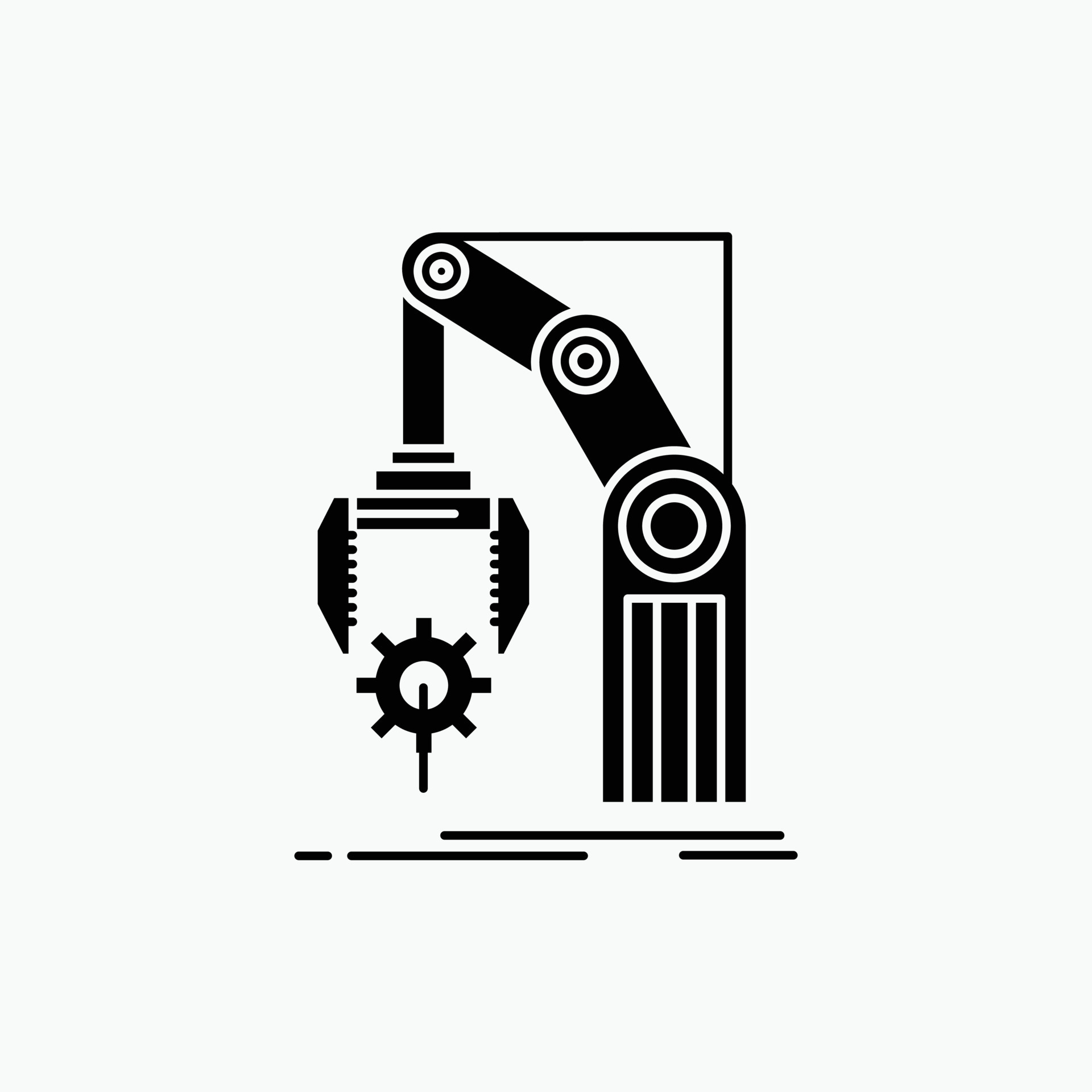 Automation. factory. hand. mechanism. package Glyph Icon. Vector ... Automation. factory. hand. mechanism. package Glyph Icon. Vector ...