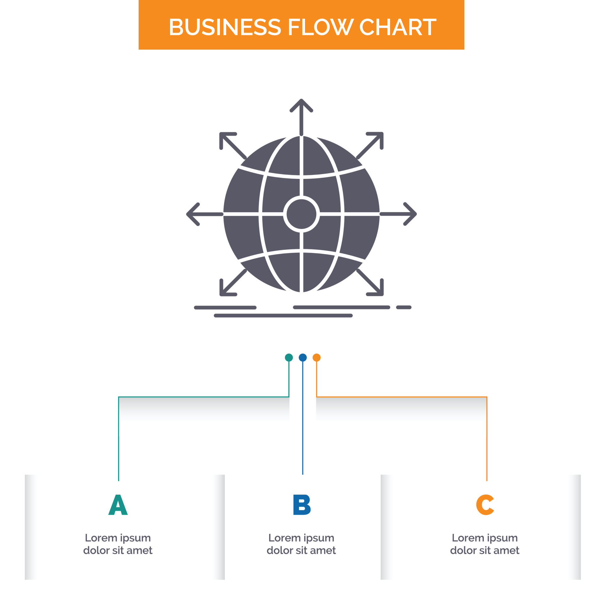 business. global. international. network. web Business Flow Chart ...