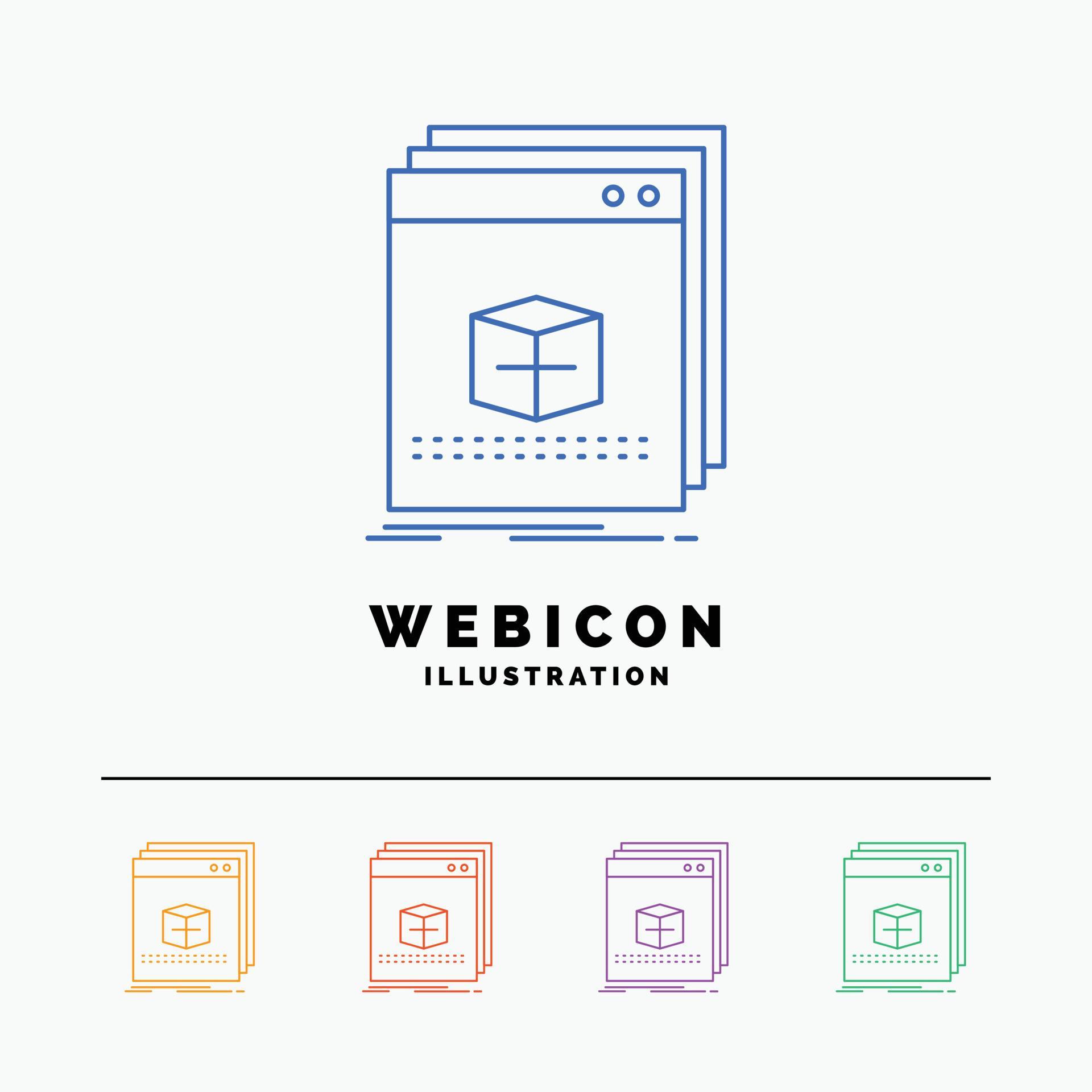 Software App Application File Program 5 Color Line Web Icon