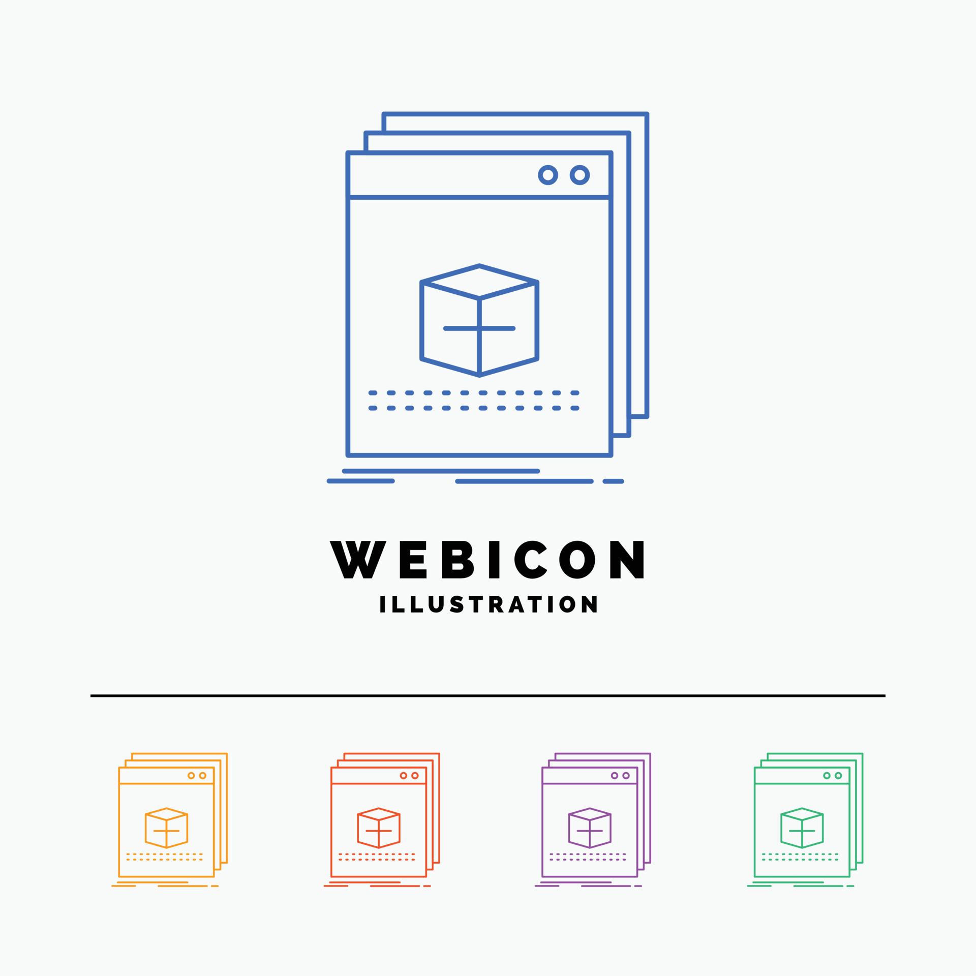 Software App Application File Program 5 Color Line Web Icon 3010