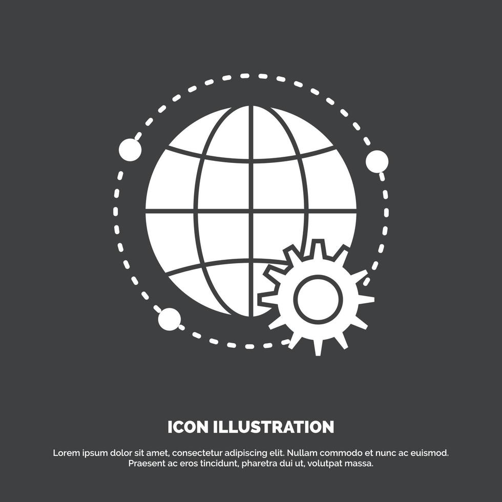 connected. online. world. globe. multiplayer Icon. glyph vector symbol for UI and UX. website or ...