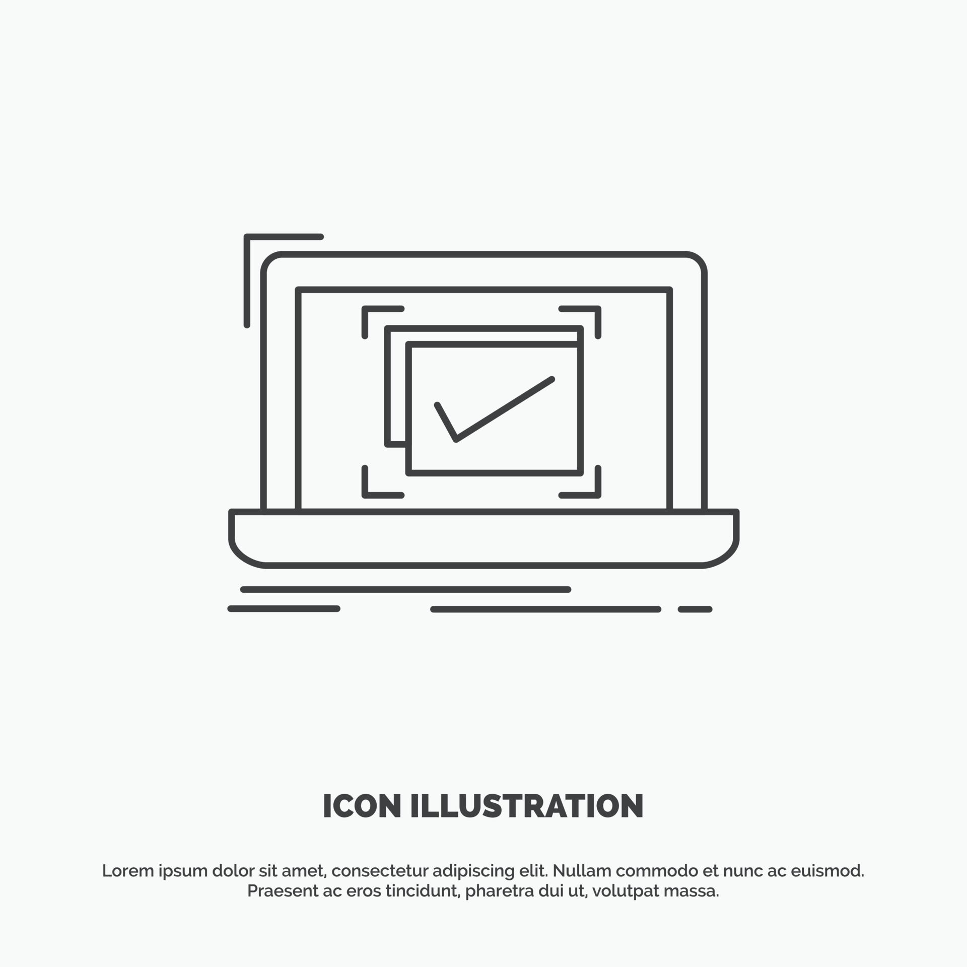 System Monitoring Checklist Good Ok Icon Line Vector Gray Symbol For Ui And Ux Website Or