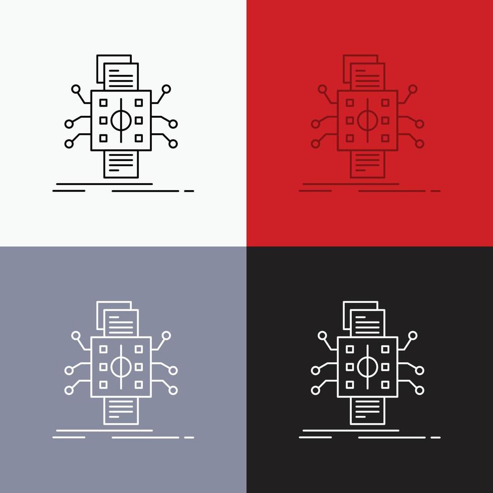 Analysis Data Datum Processing Reporting Icon Over Various