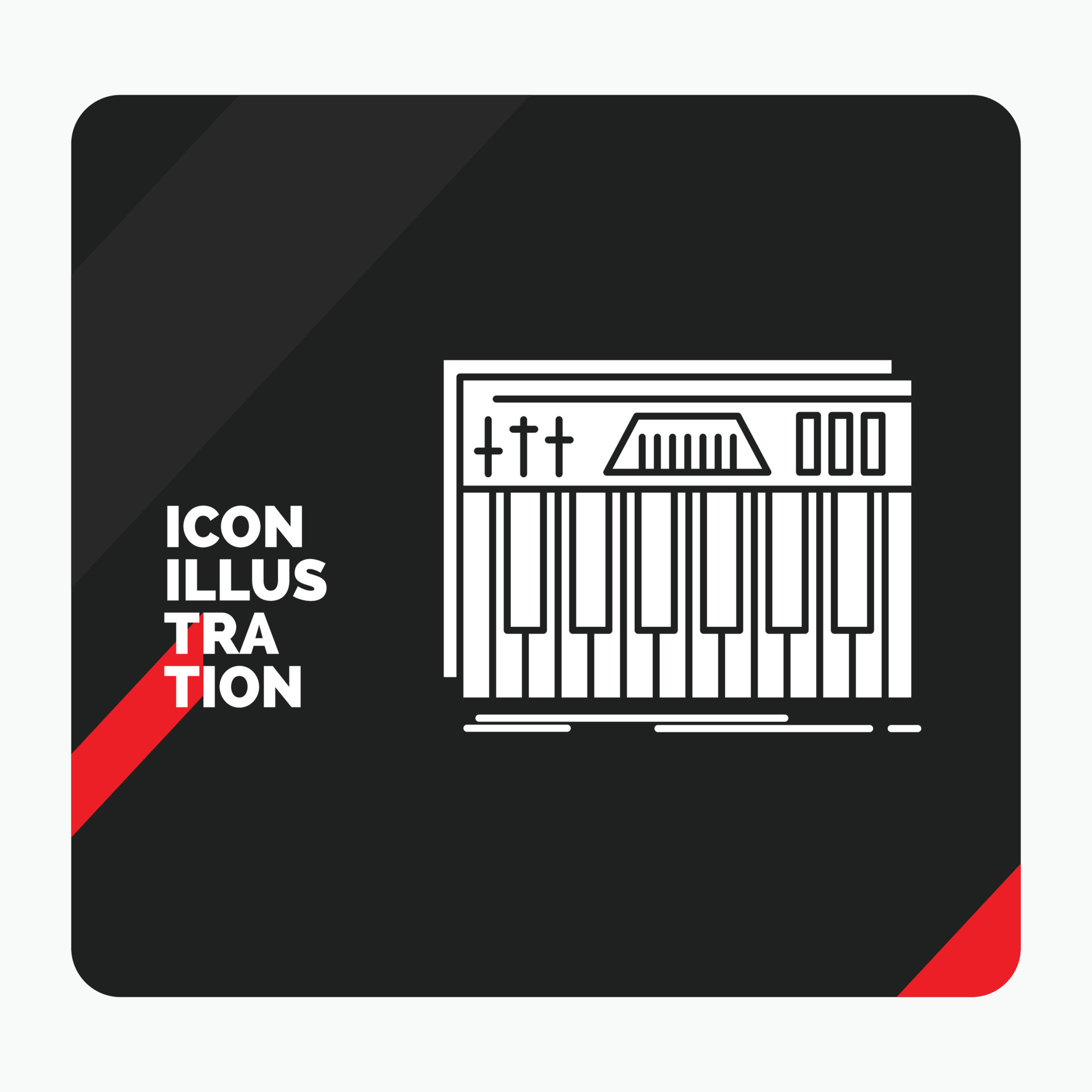 Red and Black Creative presentation Background for Controller. keyboard. keys. midi. sound Glyph ...