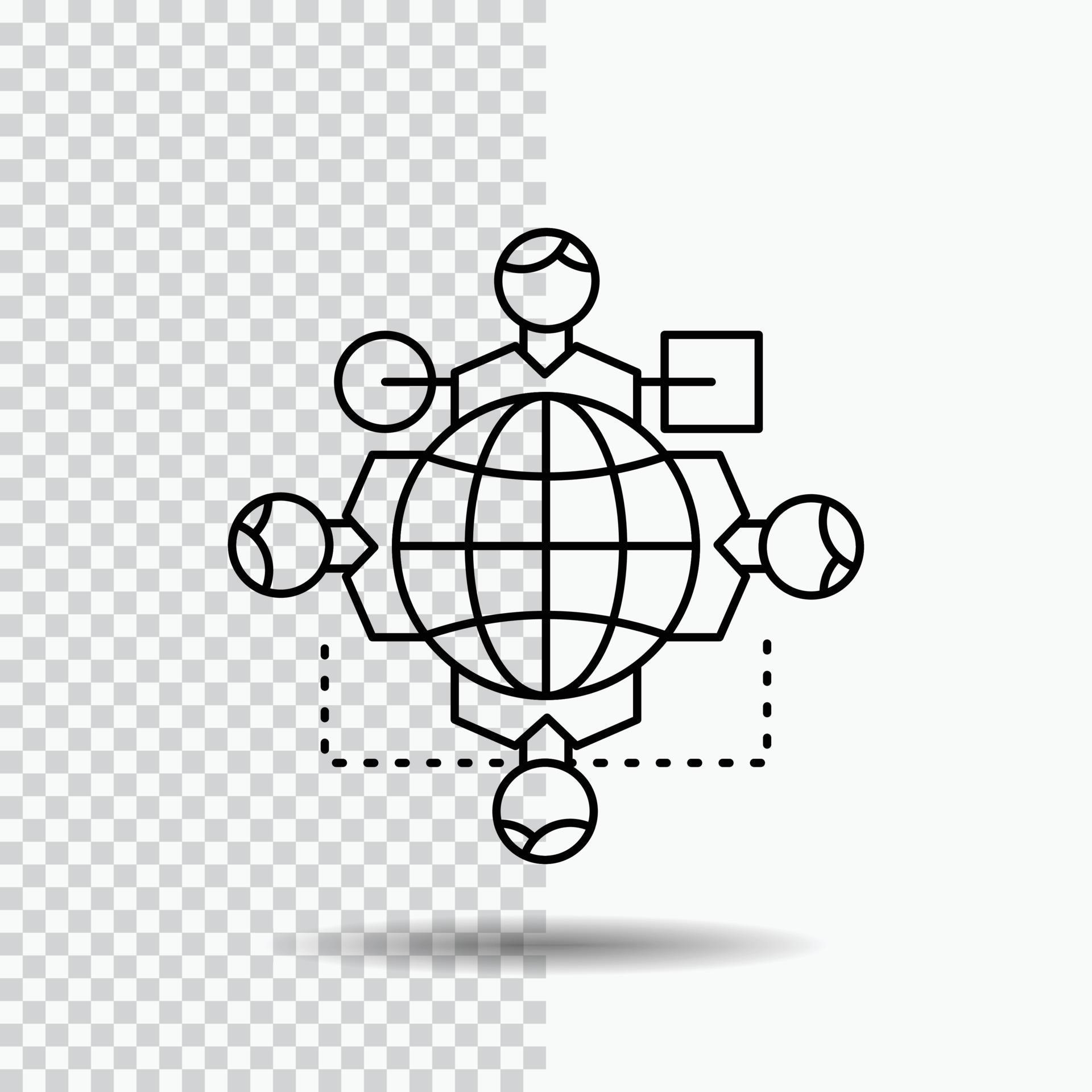 Function. instruction. logic. operation. meeting Line Icon on Transparent Background. Black Icon ...